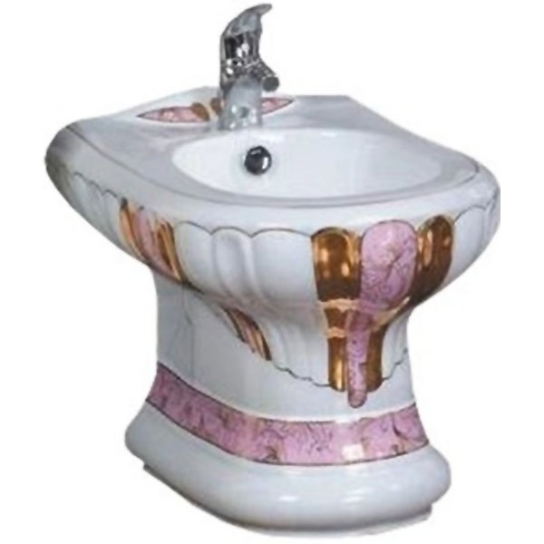 Биде Laguraty 2159C Белое Золото Розовое